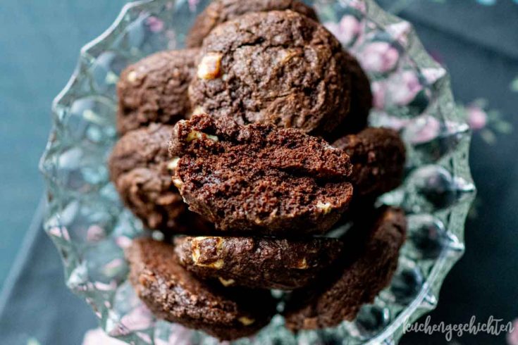 Super leckere Schoko-Schoko-Cookies. - kuchengeschichten